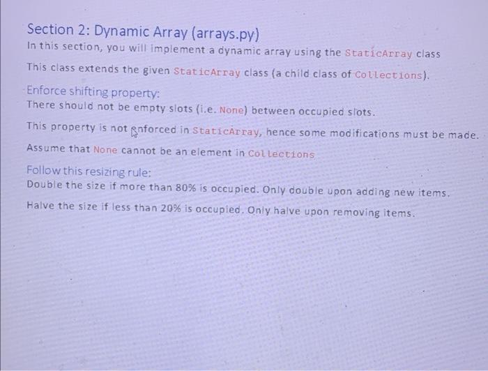Section 3: Linked Lists (linkedlist.py) In this | Chegg.com