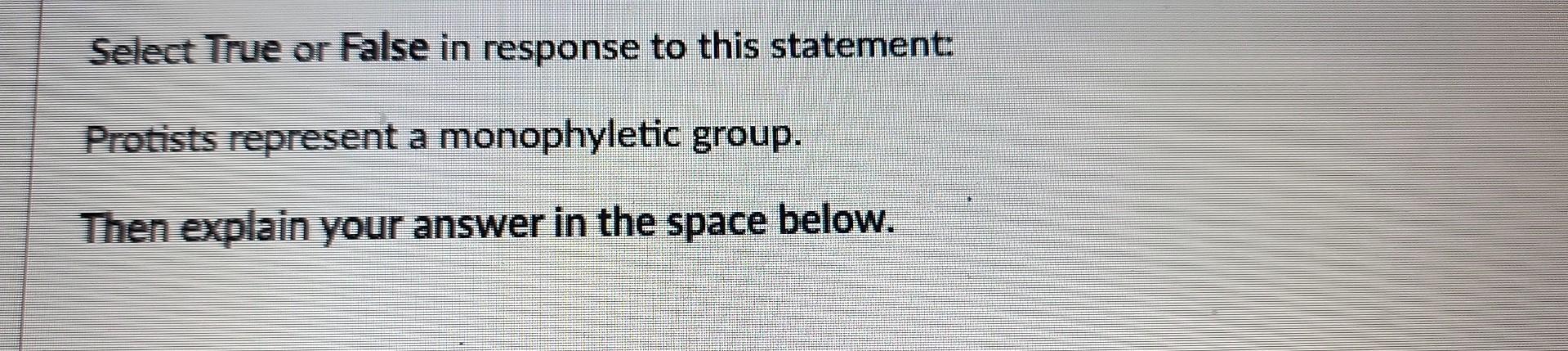Solved Select True or False in response to this statement: | Chegg.com