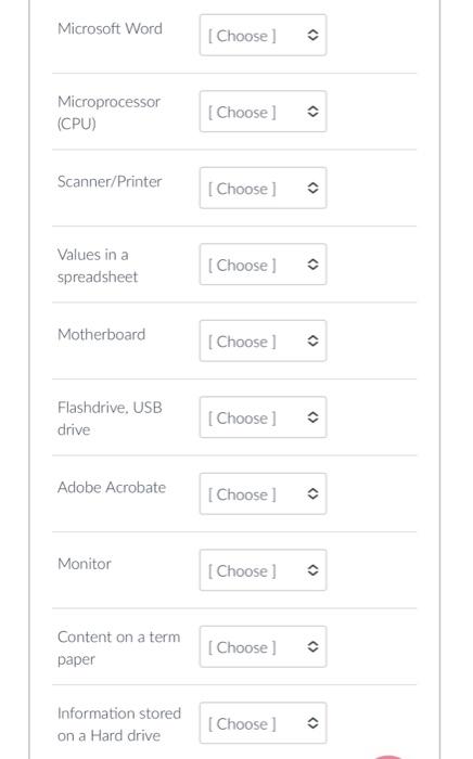 Solved presented in the next section. Hardware: tangible | Chegg.com