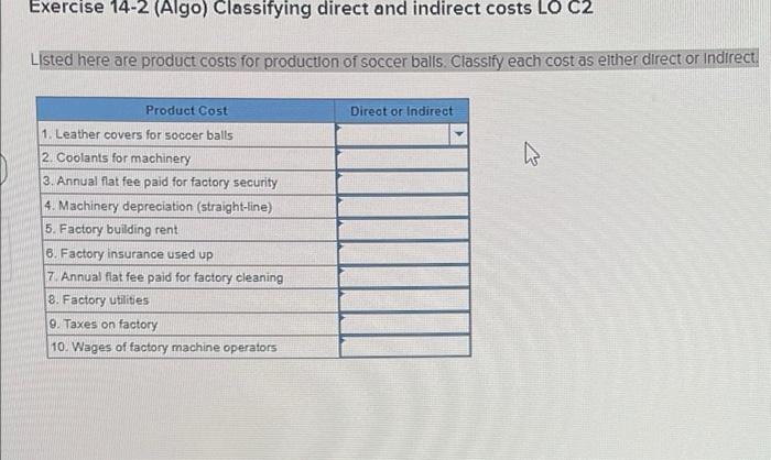 Solved Exercise 14 2 Algo Classifying Direct And Indirect