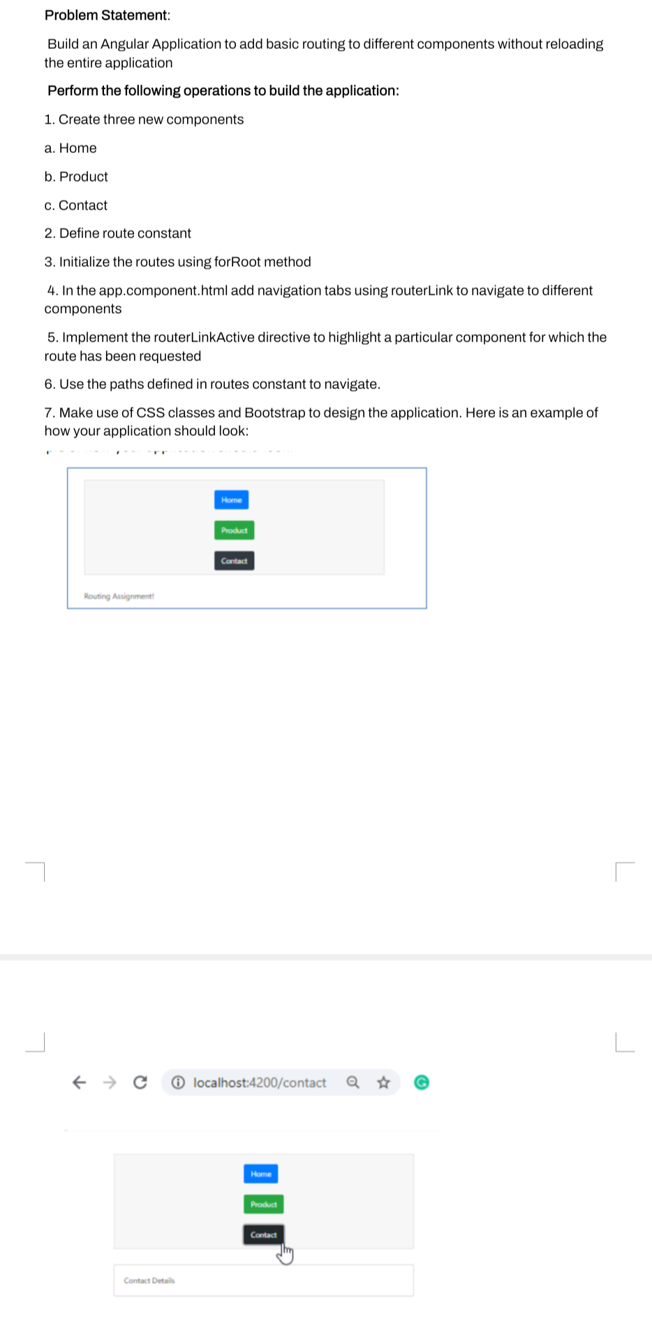 Solved Problem Statement: Build an Angular Application to | Chegg.com