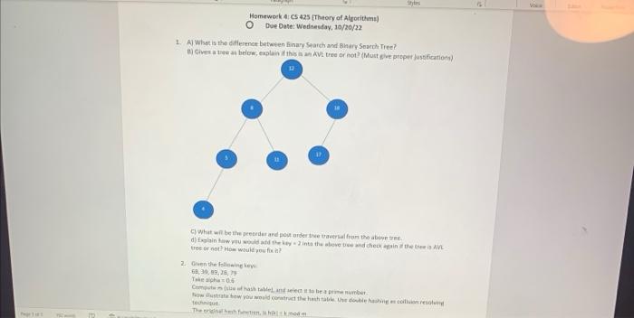 Solved Homework 4:425 Theory of Algorithms) Due Date: | Chegg.com