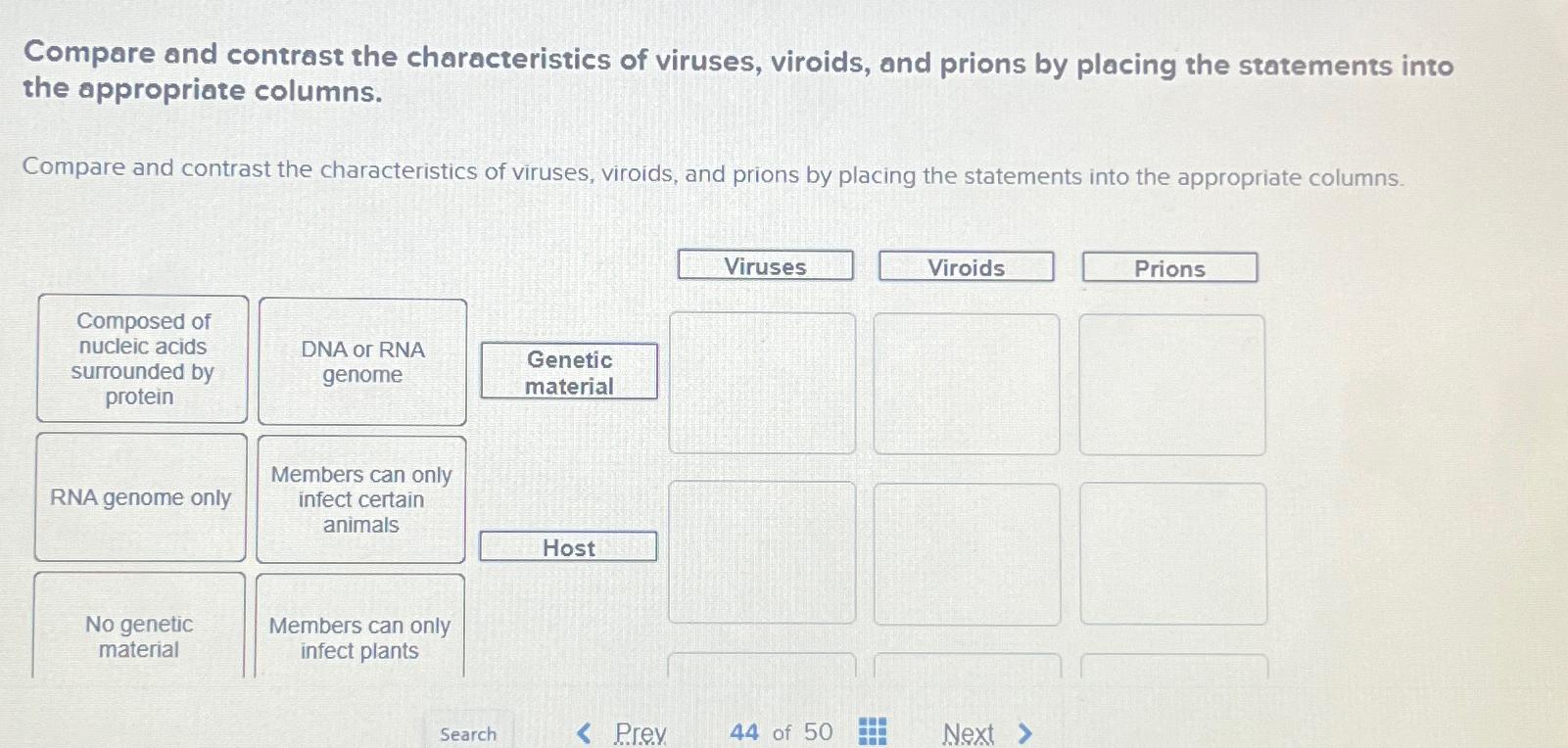 Solved Compare and contrast the characteristics of viruses, | Chegg.com