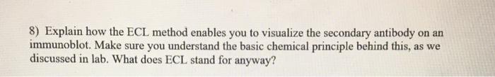 Solved 8) Explain how the ECL method enables you to | Chegg.com