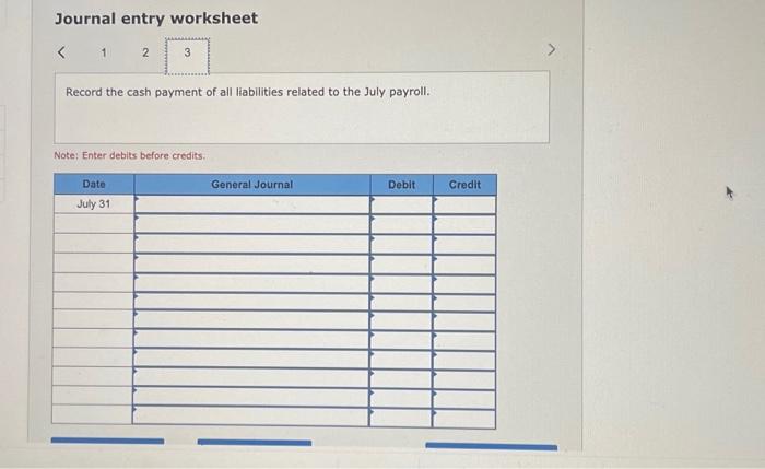 1. \& 2. Using the above information, complete the | Chegg.com