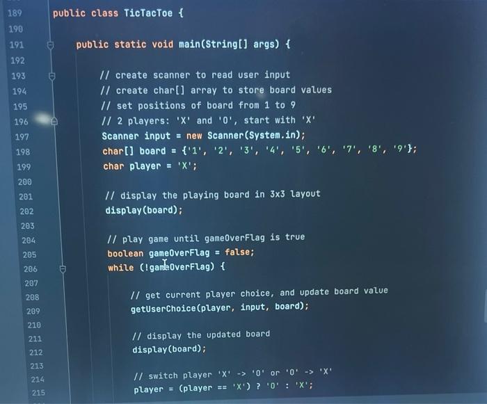 Solved - 2 JAVA Files: TicTacToe.java [7 points] | Chegg.com
