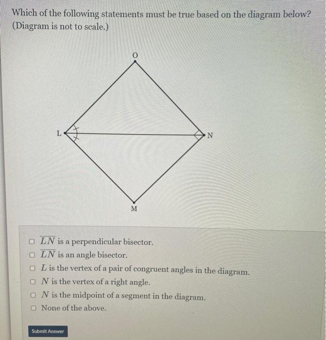 Solved Which of the following statements must be true based | Chegg.com