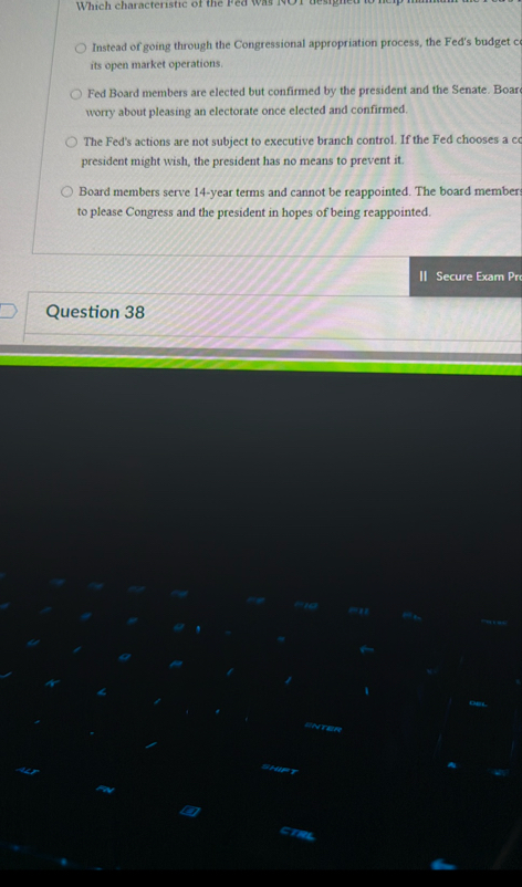 Solved Which charactenstic of the Fed wasInstead of going | Chegg.com