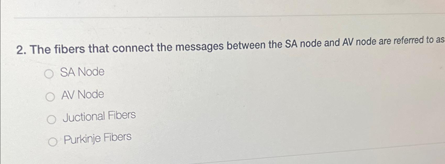 Solved The fibers that connect the messages between the SA | Chegg.com