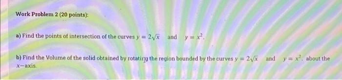 Solved Work Problem 1 (20 points): a) Sketch the region S | Chegg.com