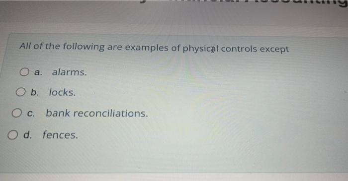 Solved All of the following are examples of physical | Chegg.com