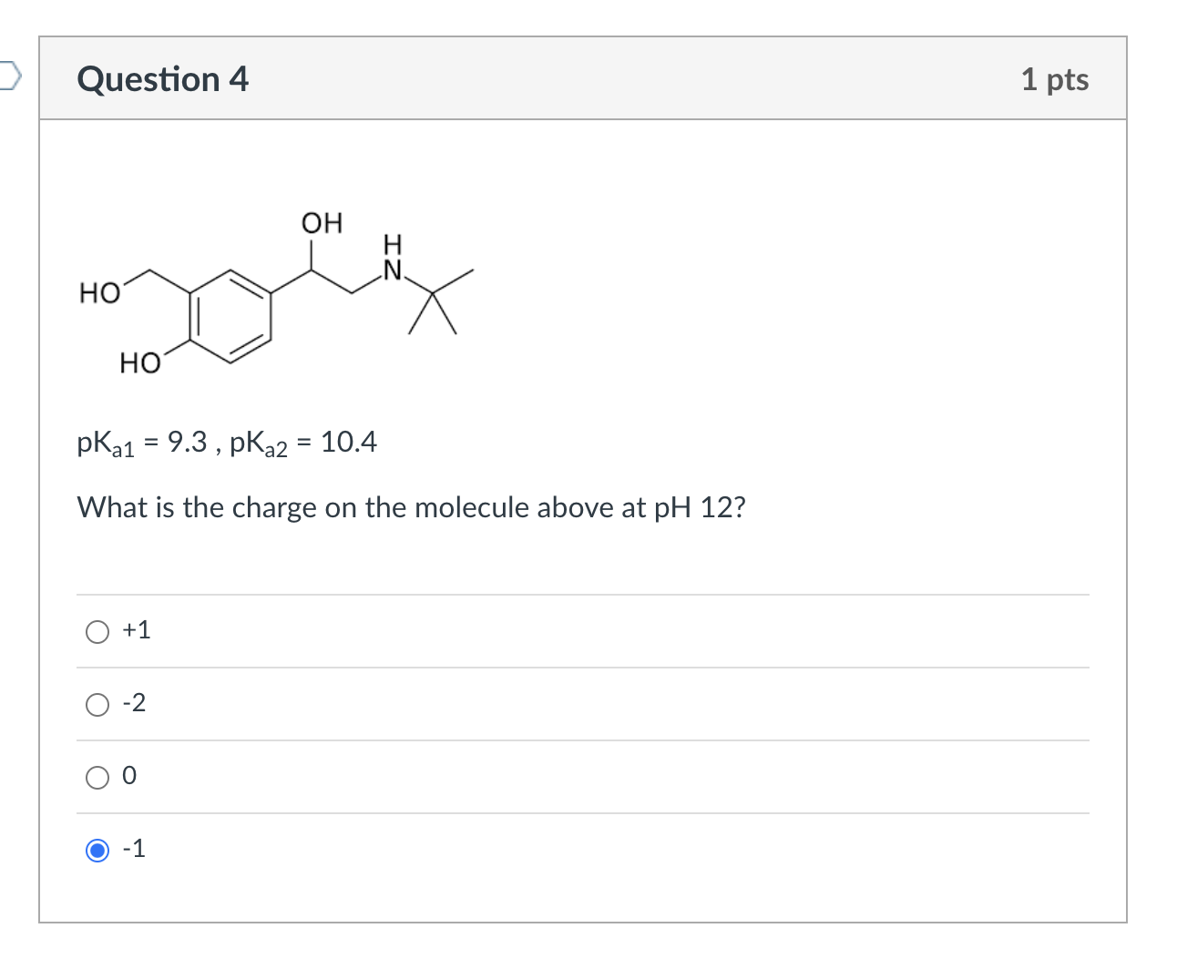 Solved pKa1 = 9.3, ﻿pKa2 = 10.4What is the charge on the | Chegg.com