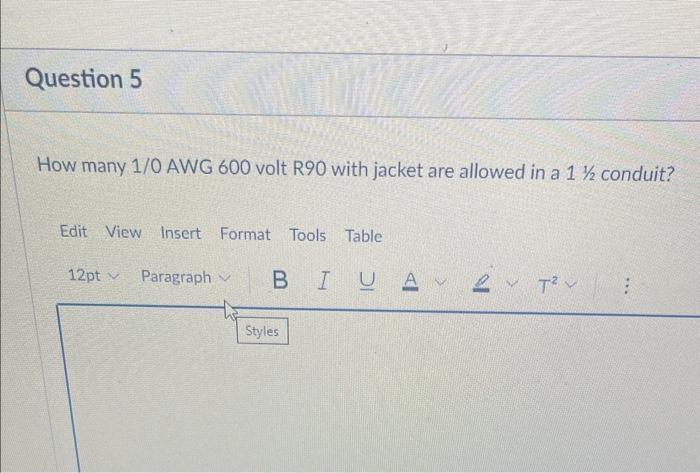 Solved How many 14 AWG T90 are allowed in a 1/2 conduit?How | Chegg.com