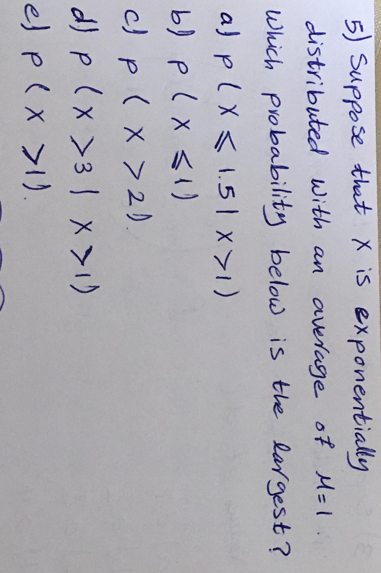 Solved Suppose that x ﻿is exponentially distributed with an | Chegg.com