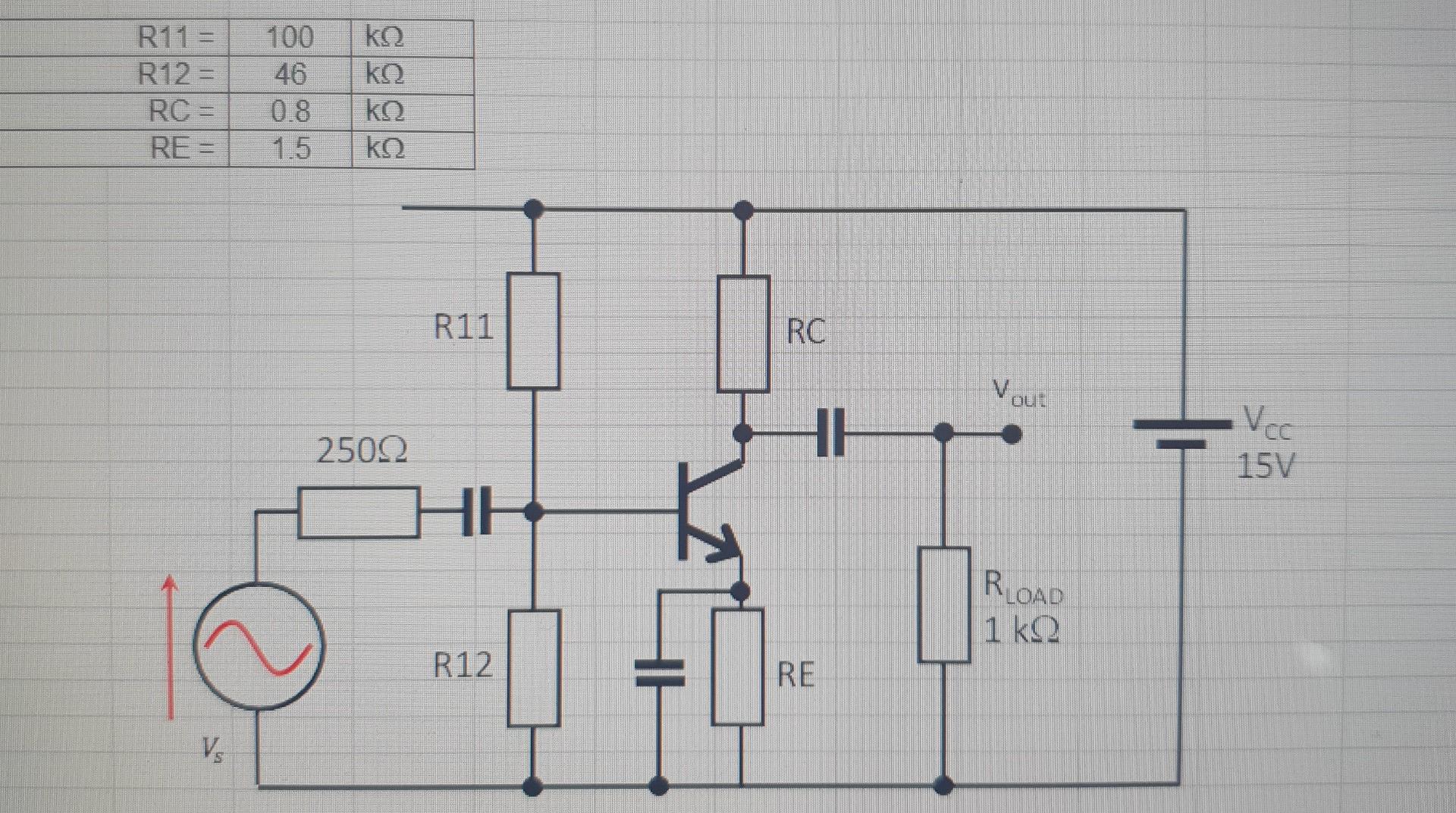 Solved R11 = R12 = RC = RE = 100 46 0.8 1.5 ko ΚΩ ΚΩ ko R11 | Chegg.com