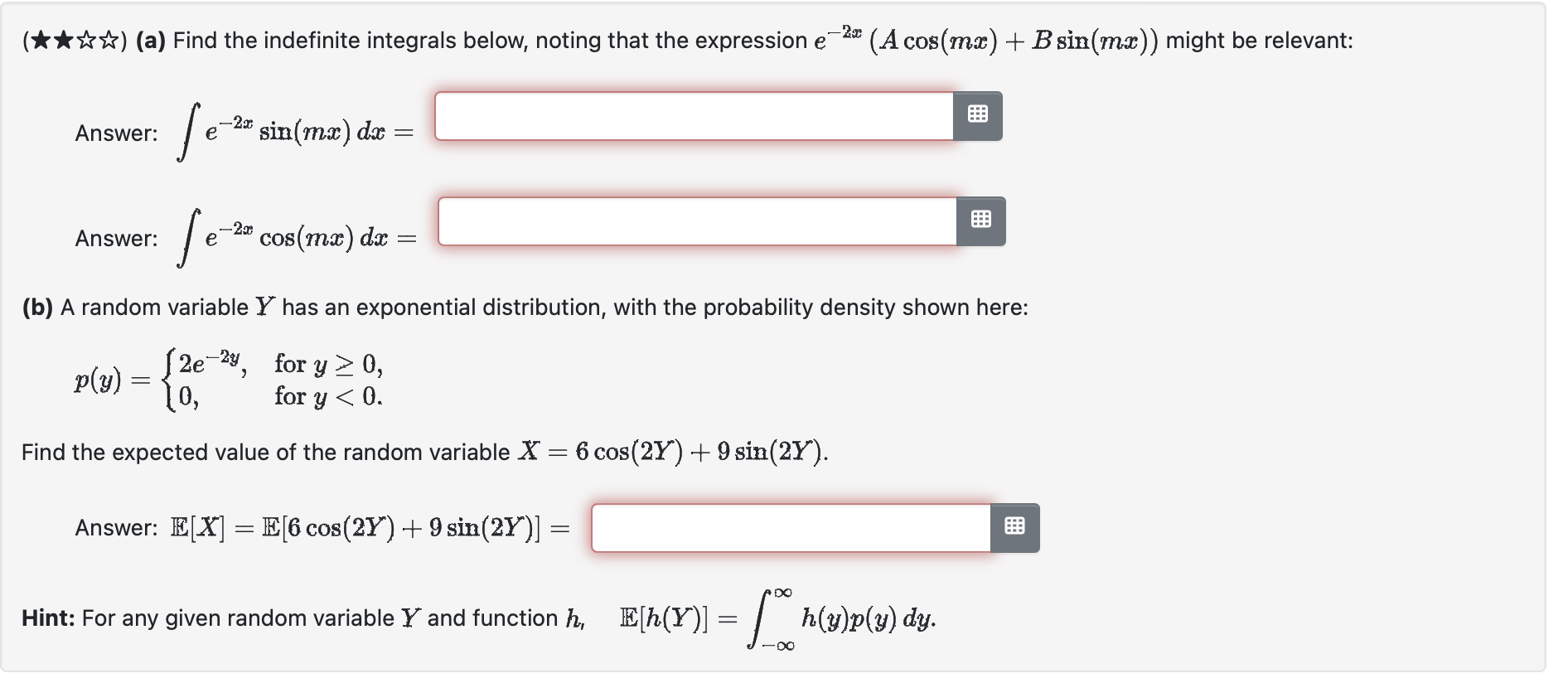 Solved (******ℏξ) (a) ﻿Find the indefinite integrals below, | Chegg.com