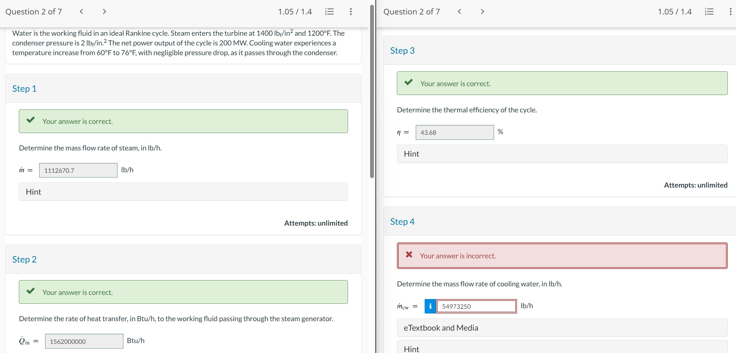 Solved Question 2 of 7Step 3Your answer is | Chegg.com