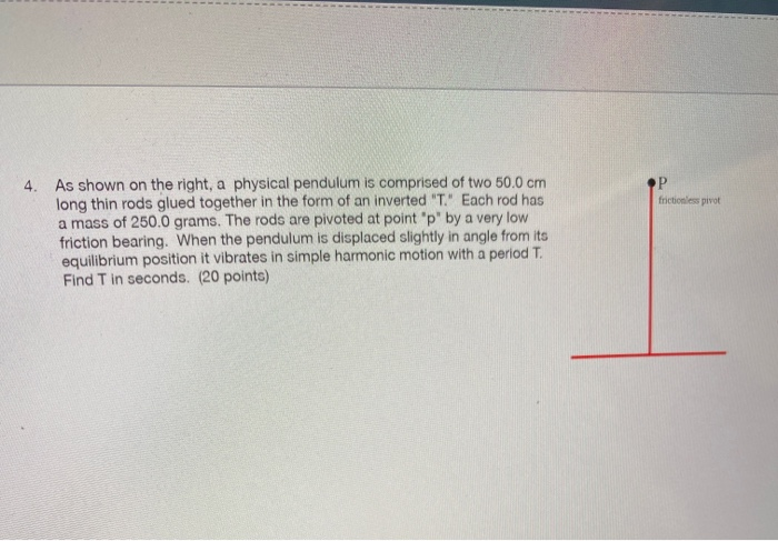 Solved 4. frictionless pivot As shown on the right, a | Chegg.com