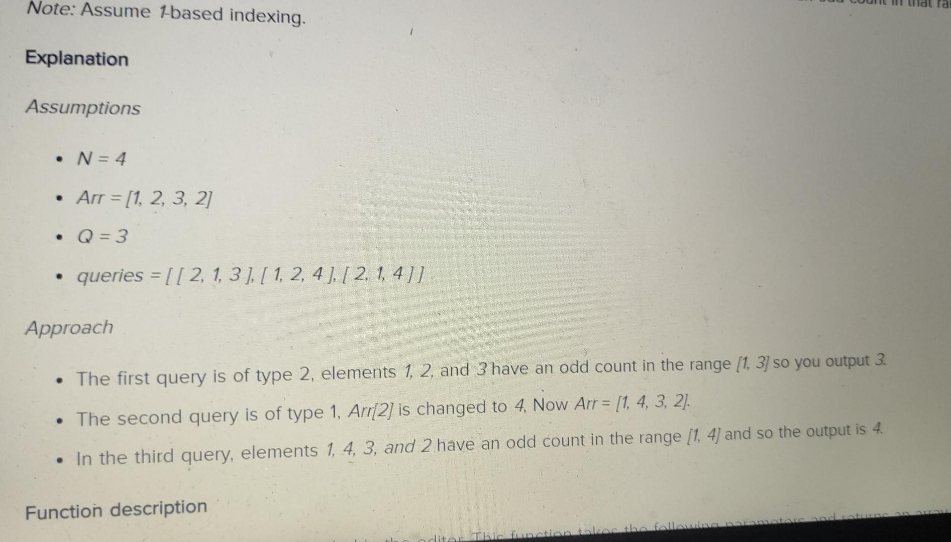 Solved Note: Assume 1-based indexing. Explanation | Chegg.com