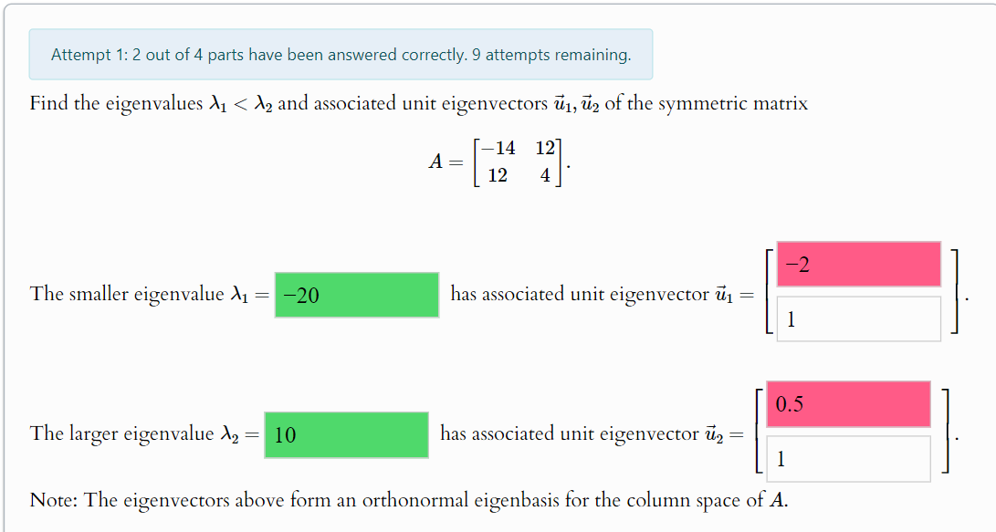 Solved Attempt 1: 2 ﻿out of 4 ﻿parts have been answered | Chegg.com