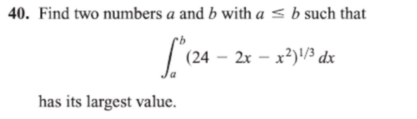 Solved Find two numbers a and b ﻿with a≤b ﻿such | Chegg.com