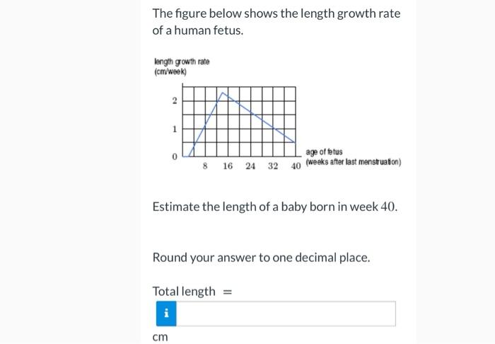 Solved The figure below shows the length growth rate of a | Chegg.com