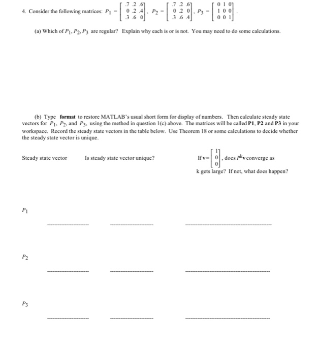Solved Linear Algebra with MATLABSince im not familiar with | Chegg.com