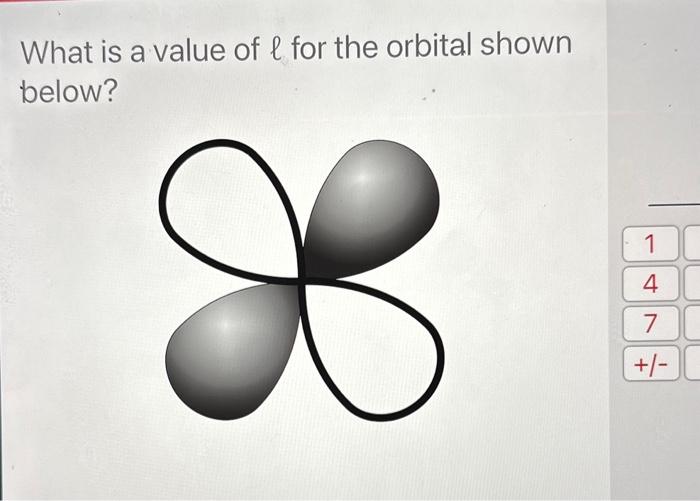 Solved What is a value of ℓ for the orbital shown below? | Chegg.com