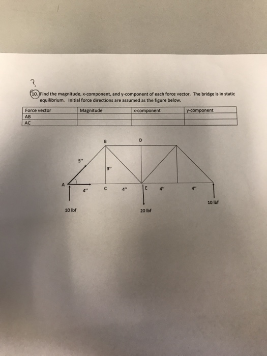 Solved (10.) Find the magnitude, x-component, and | Chegg.com