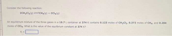 Solved Consider the reaction: P(s)+5/2Cl2( g)⇌PCl5( g) Write | Chegg.com