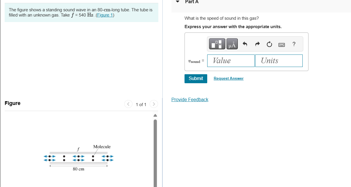Solved The figure shows a standing sound wave in an | Chegg.com