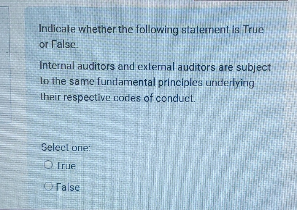 Solved Indicate whether the following statement is True or | Chegg.com