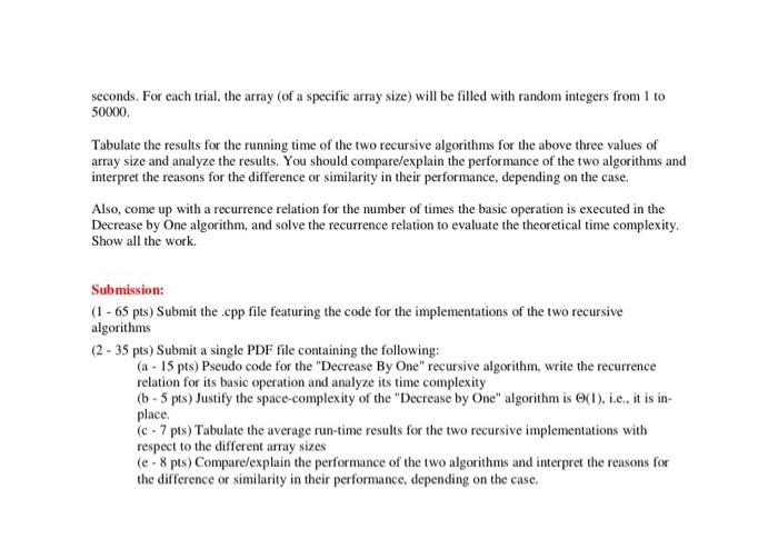 Solved CSC 323 Algorithm Design and Analysis, Fall 2022 | Chegg.com