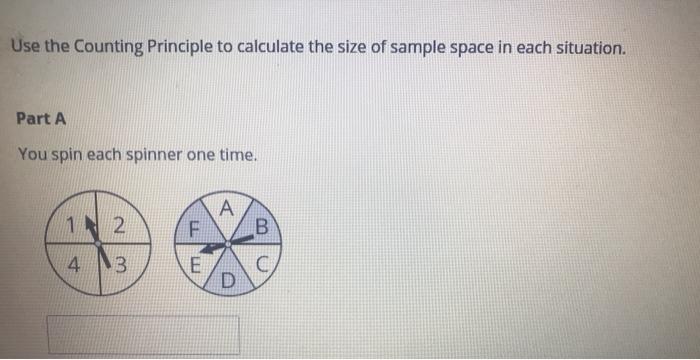 Solved Use the counting principle to calculate the size of | Chegg.com