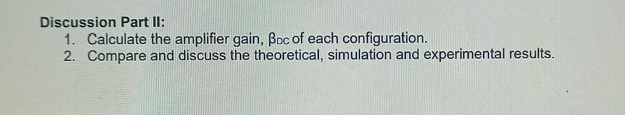 Solved PART II: DC Biasing Configuration A 1. Use T1 (BC546) | Chegg.com
