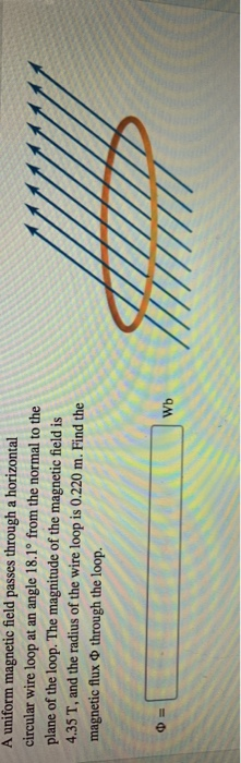 Solved A uniform magnetic field passes through a horizontal | Chegg.com
