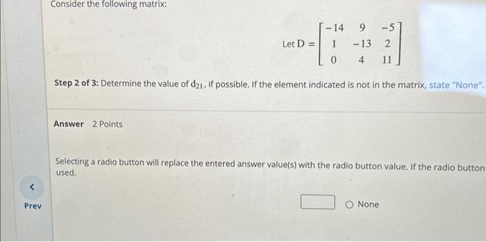 Solved Consider the following matrix: Let | Chegg.com