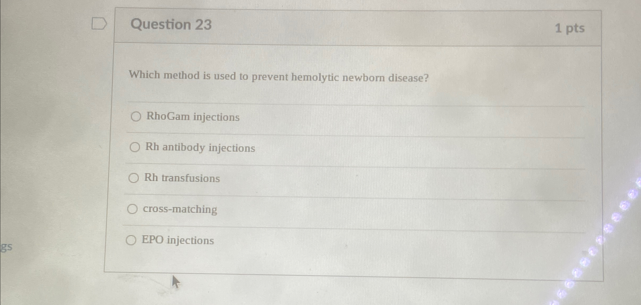 Solved Question 231 ptsWhich method is used to prevent | Chegg.com Solved Question 231 ptsWhich method is used to prevent | Chegg.com