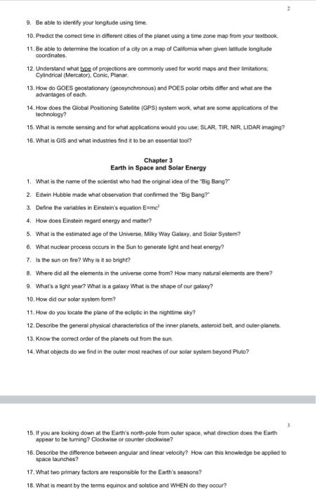 Solved Chapter 1 Physical Geography Earth Environments and | Chegg.com