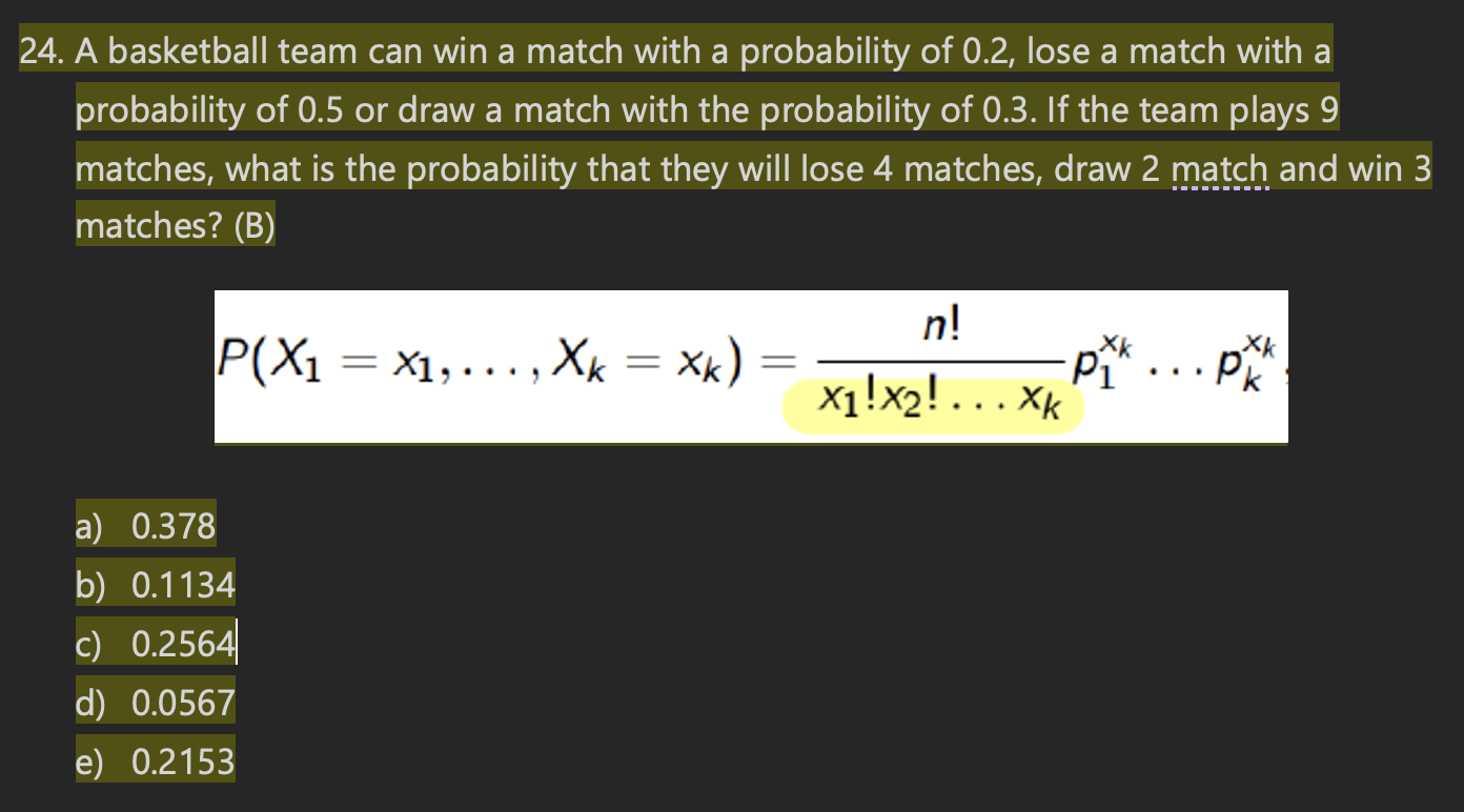 Solved A basketball team can win a match with a probability | Chegg.com