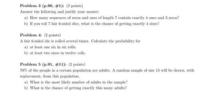 Solved Problem 1 (p.70, \#3): ( 2 points) A biased coin | Chegg.com