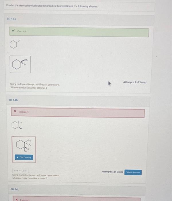 Predict the stereochemical outcome of radical | Chegg.com