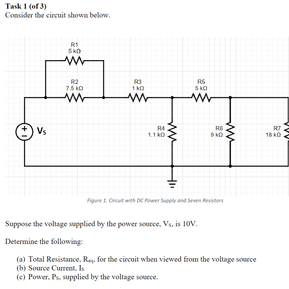 Solved Suppose the voltage supplied by the power source, VS, | Chegg.com