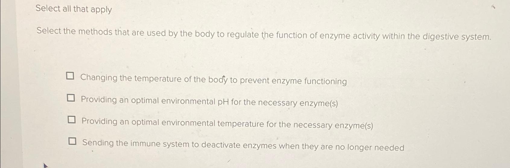 Solved Select all that applySelect the methods that are used | Chegg.com