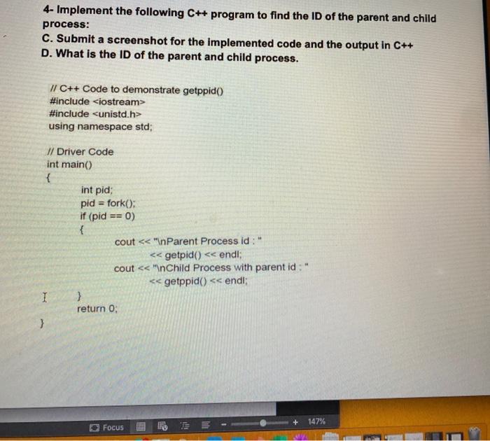 Solved B. Including the initial parent process, how many | Chegg.com