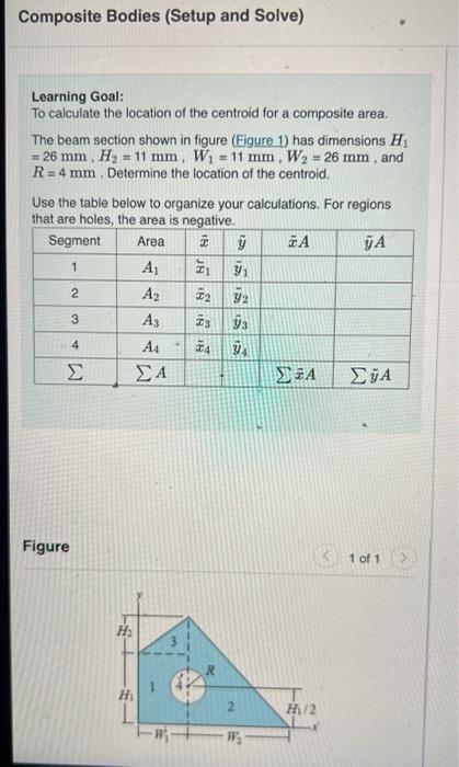 Solved Composite Bodies (Setup and Solve) Learning Goal: To | Chegg.com