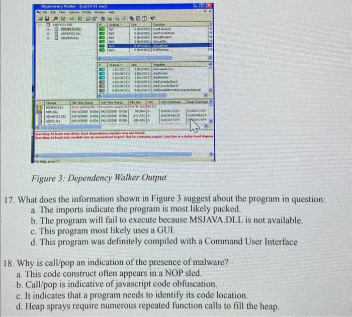 Figure 3 Dependency Walker Output 17 What Does The 2393