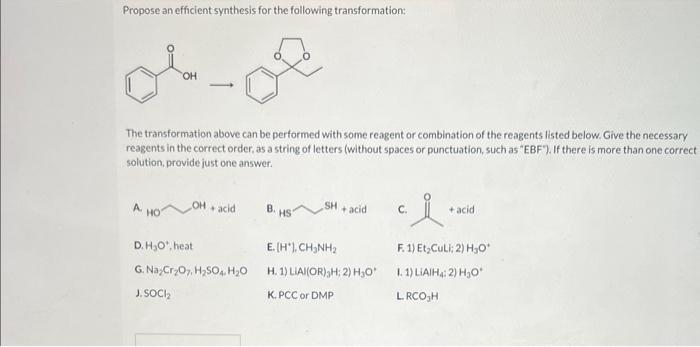 Solved Propose an efficient synthesis for the following | Chegg.com