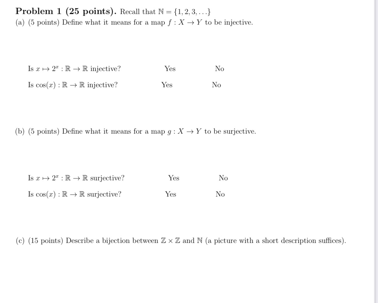 Solved Problem 1 (25 ﻿points). ﻿Recall that | Chegg.com