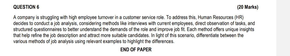 Solved QUESTION 6(20 ﻿Marks)A company is struggling with | Chegg.com